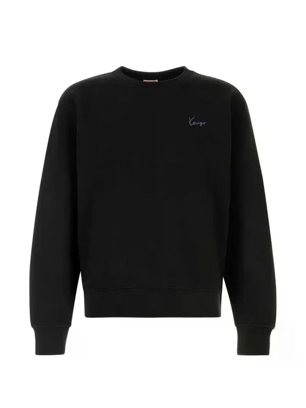 Kenzo Signature Logo-embroidered Sweatshirt - Black