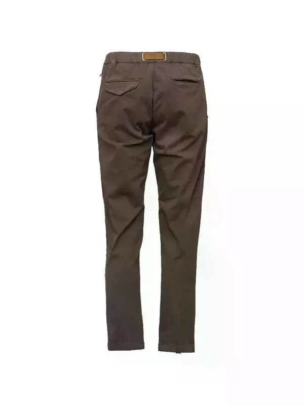 WHITE SAND Belted Gabardine Trousers