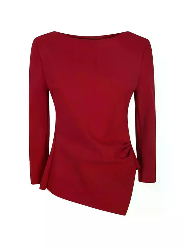 Chiara Boni La Petite Robe Kyung Asymmetric Gathered Top - Red