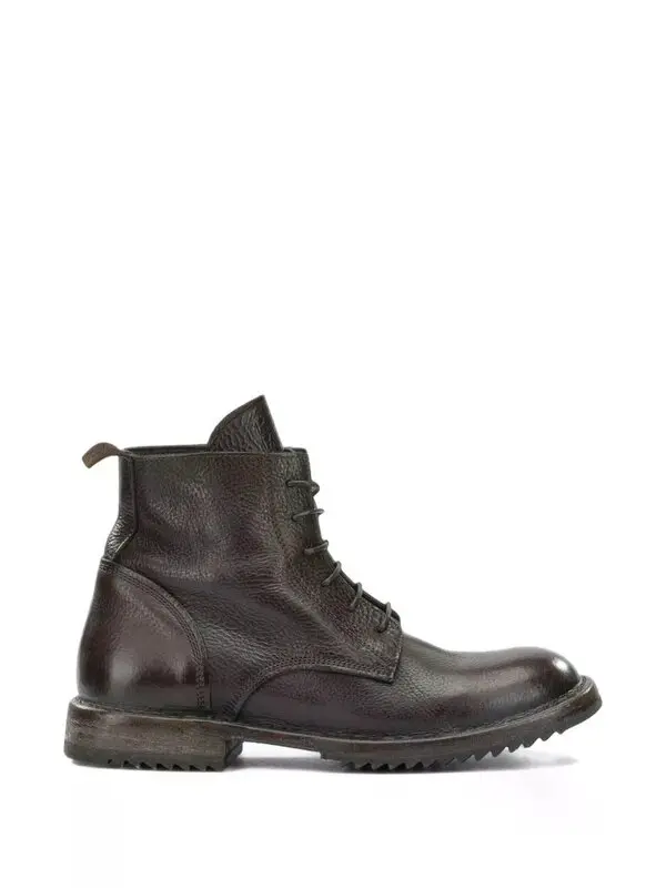 Moma Lace-up Leather Ankle Boots - Brown