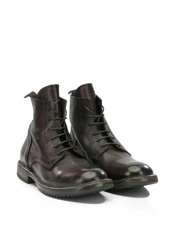 Moma Lace-up Leather Ankle Boots