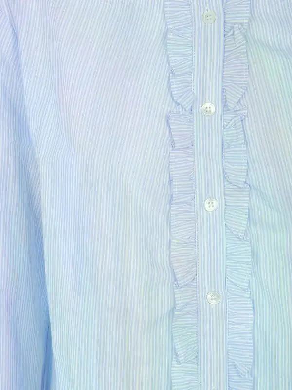 JCSOPHIE Ruffled Striped Cotton Shirt