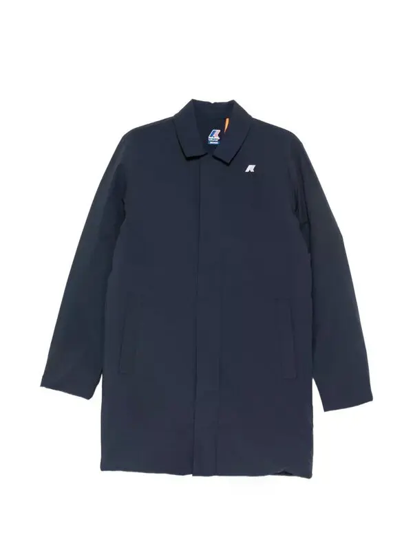 K-WAY Benoit Logo-patch Coat - Blue