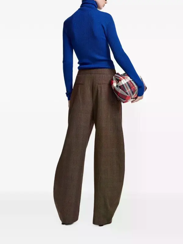 Essentiel Antwerp Checked Barrel-leg Trousers