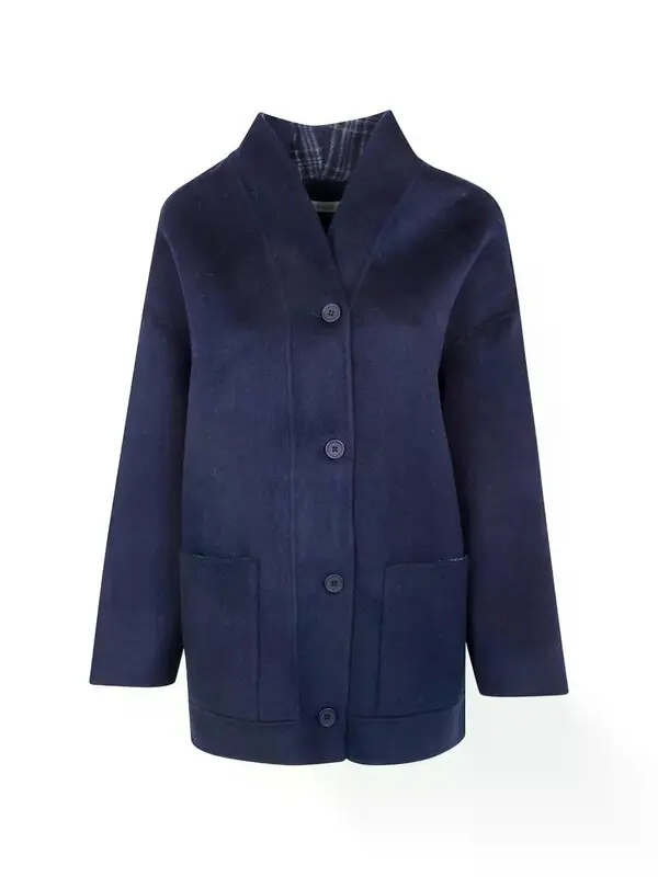 JCSOPHIE Button-up Wool Coat - Blue