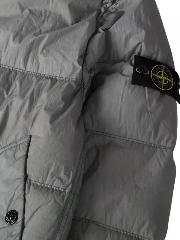 Stone Island Crinkle Reps Ny Hooded Jacket - Grey