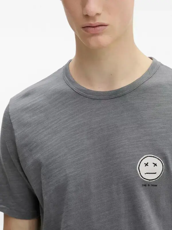 Rag & Bone Patch-detail Slub-texture T-shirt