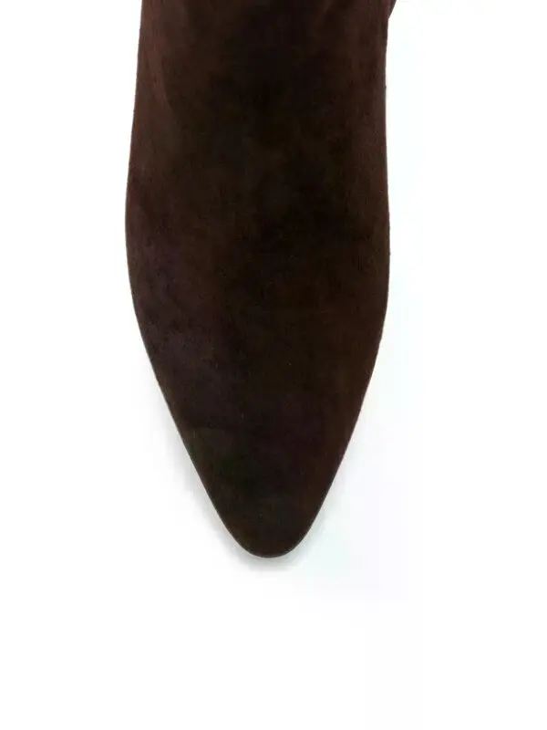 COCCINELLE Logo-plaque Suede Ankle Boots