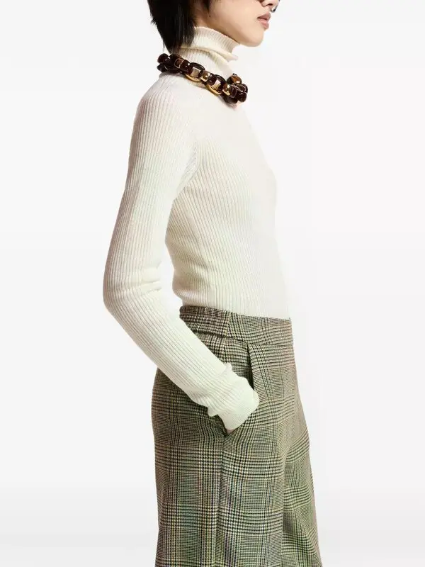 Essentiel Antwerp Checked Wide-leg Trousers