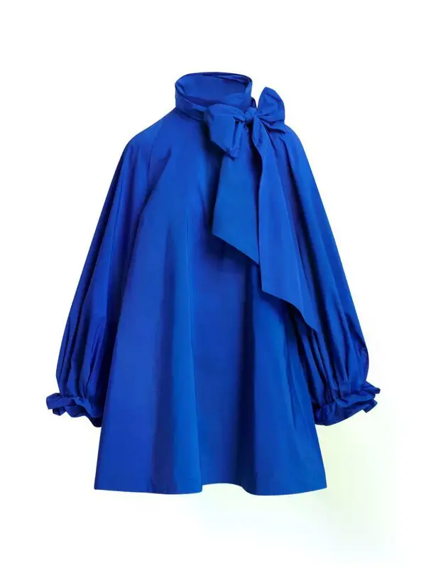 Essentiel Antwerp Pussy-bow A-line Dress - Blue