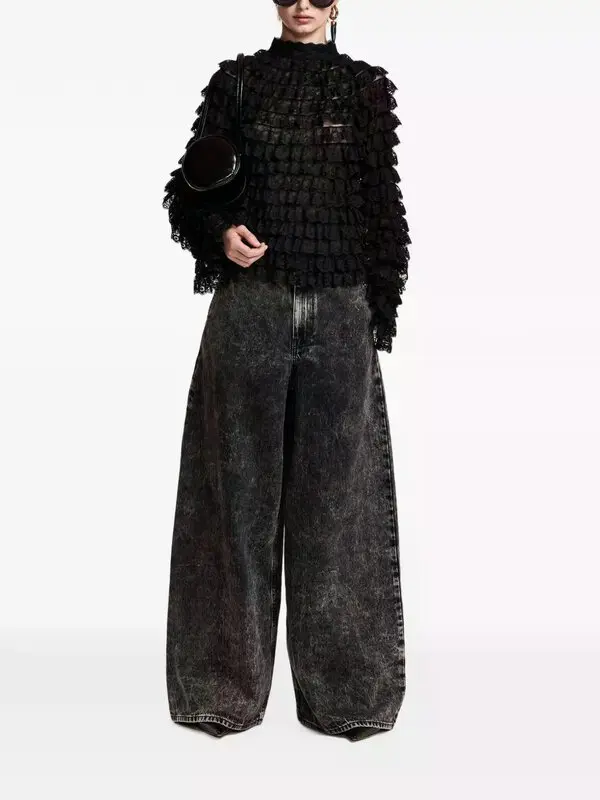 Essentiel Antwerp Acid-wash Wide-leg Jeans
