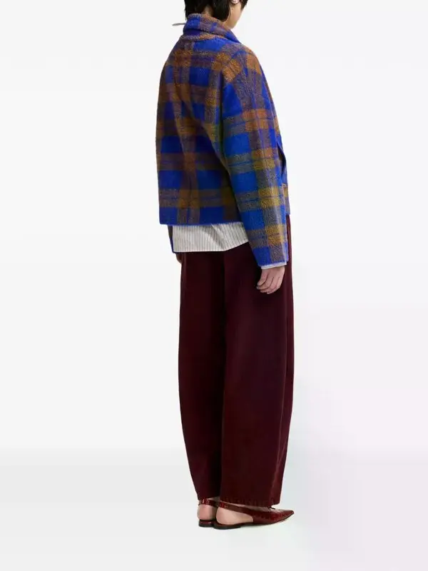 Essentiel Antwerp Checked Double-breasted Cardigan