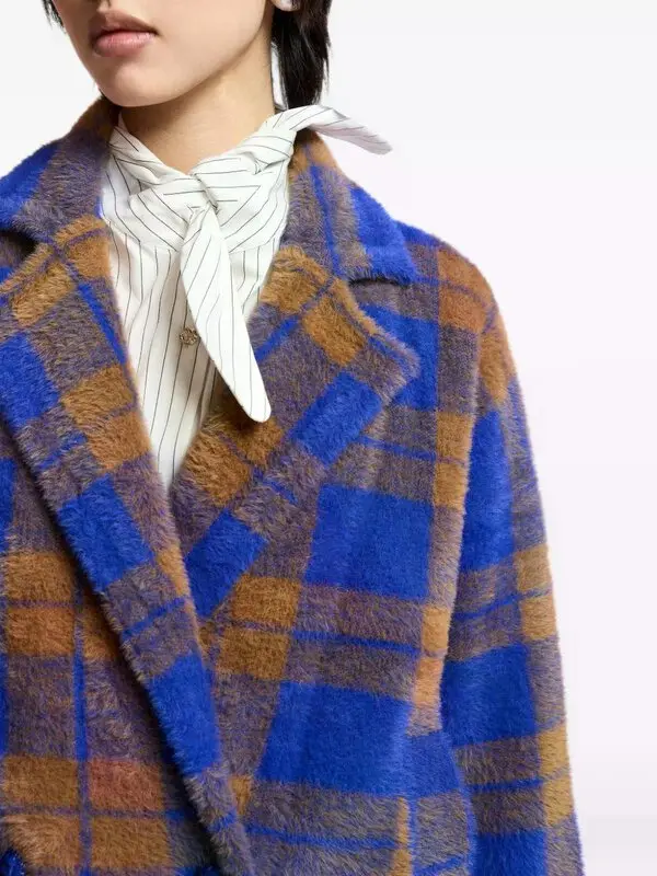 Essentiel Antwerp Checked Double-breasted Cardigan