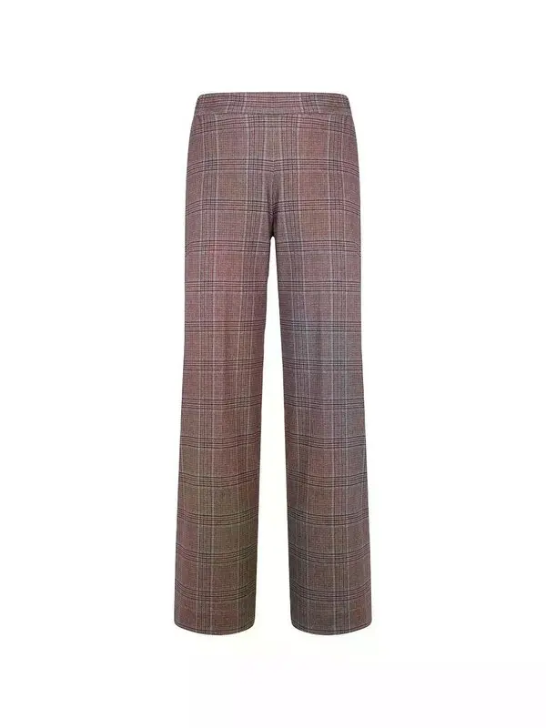 WHYCI Check-pattern Trousers - Brown