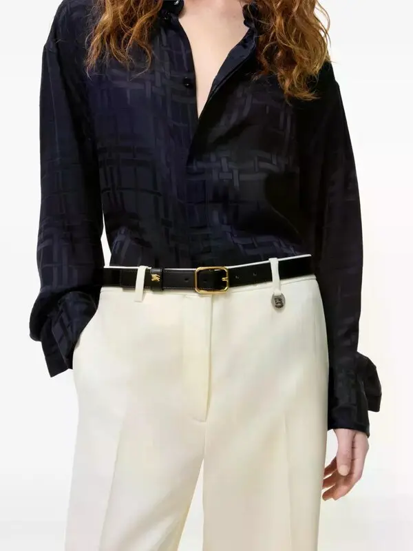 Burberry Leather Knight Belt - Black