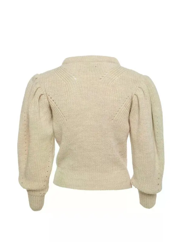 ISABEL MARANT VINTAGE Pointelle Puff-sleeve Sweater