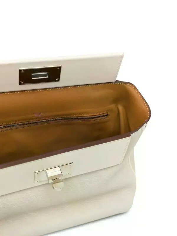 Hermès 24/24 Handbag In Togo And Swift Leather With Palladium Hardware