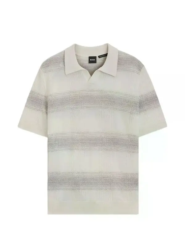 BOSS Check-pattern Short-sleeve Sweater - Neutrals