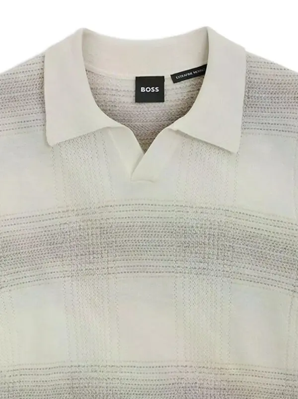 BOSS Check-pattern Short-sleeve Sweater