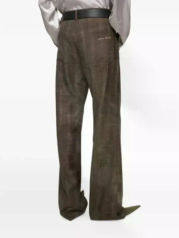 Acne Studios Tailored Wool Check Trousers