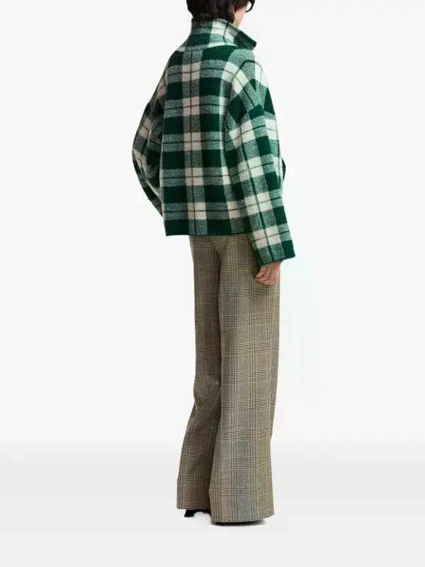 Essentiel Antwerp Checked Double-breasted Cardigan