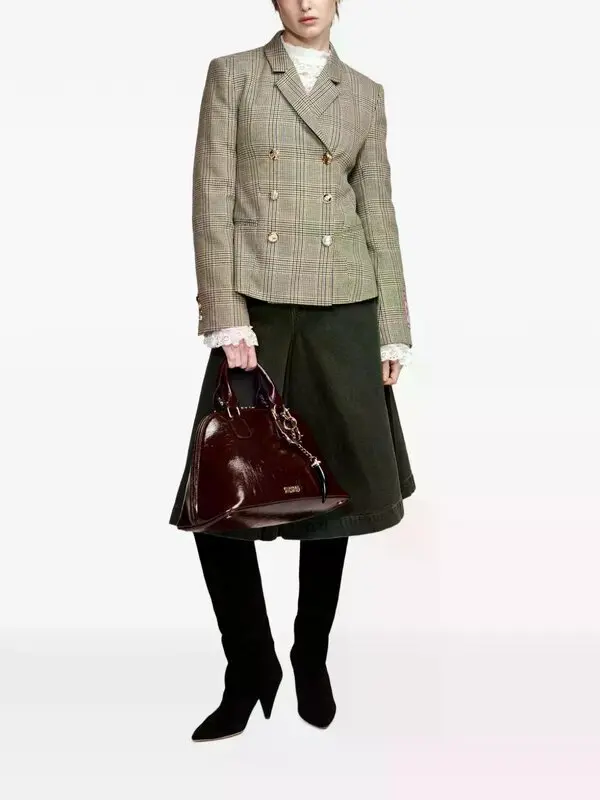 Essentiel Antwerp Checked Double-breasted Blazer