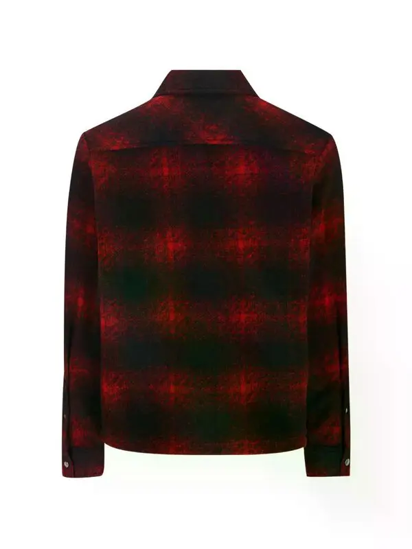 Moncler Check Logo-patch Shirt Jacket - Black