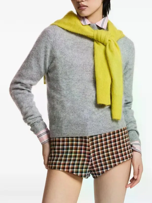 Essentiel Antwerp Stand-up Collar Ribbed-trim Sweater