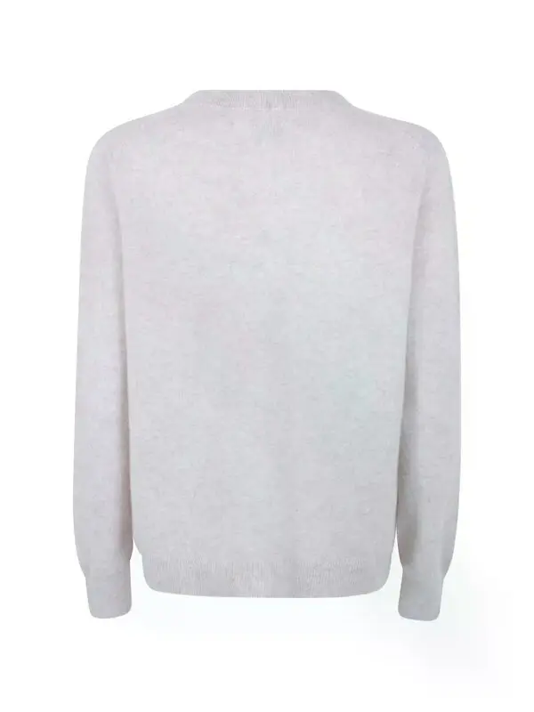KUJTEN V-neck Cashmere Sweater - Neutrals