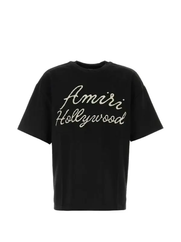 Amiri Logo-embroidered T-shirt - Black