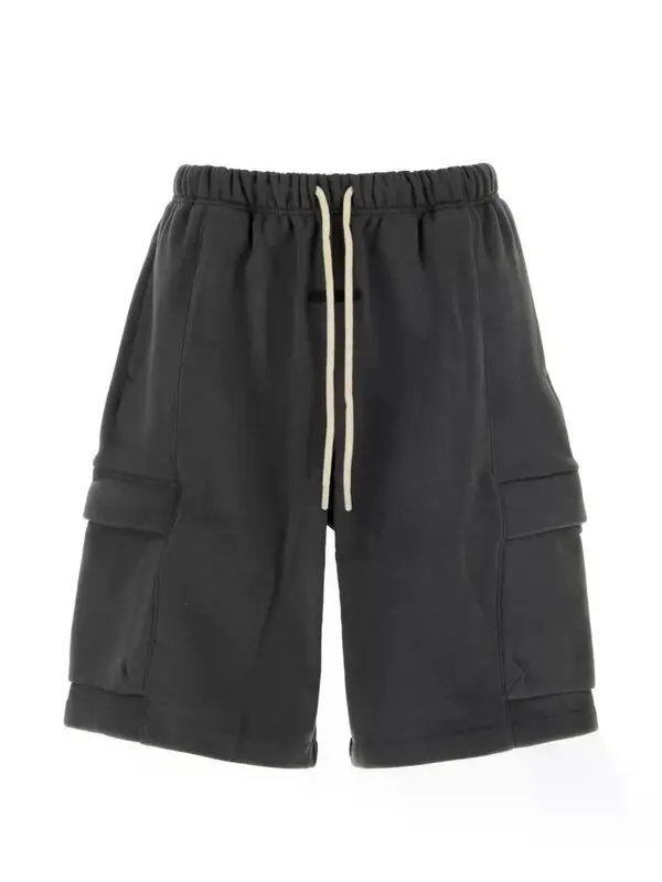 Fear Of God Dark Cotton Blend Bermuda Shorts - Grey
