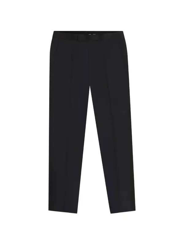 BOSS Slim-fit Tuxedo Trousers With Silk-blend Trims - Blue
