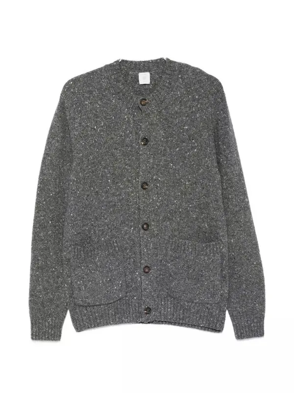 Eleventy Marl-knit Button-up Cardigan - Grey