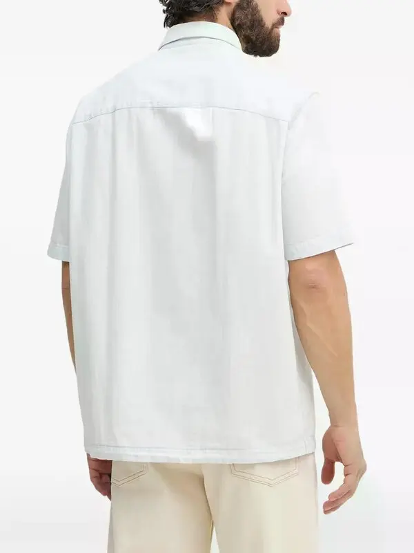 Armani Exchange Pinstripe-pattern Short-sleeve Shirt