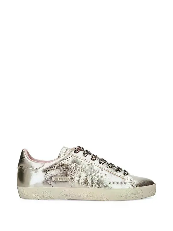 Premiata Steven Metallic Calf Leather Sneakers