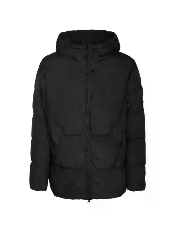 Stone Island 4100037 Crinkle Reps Jacket - Black