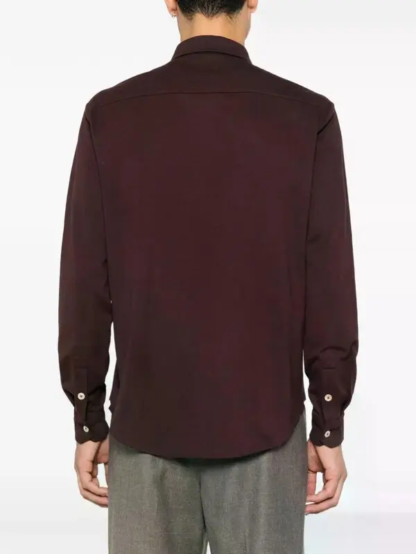 Eleventy Pique-knit Long-sleeve Shirt