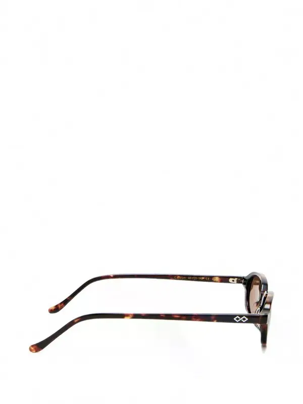 KAREN WAZEN Carolyn Tortoiseshell Effect Rectangle Sunglasses