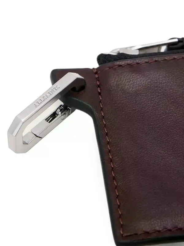 ALLSAINTS Remy Logo-debossed Carabiner-clip Wallet