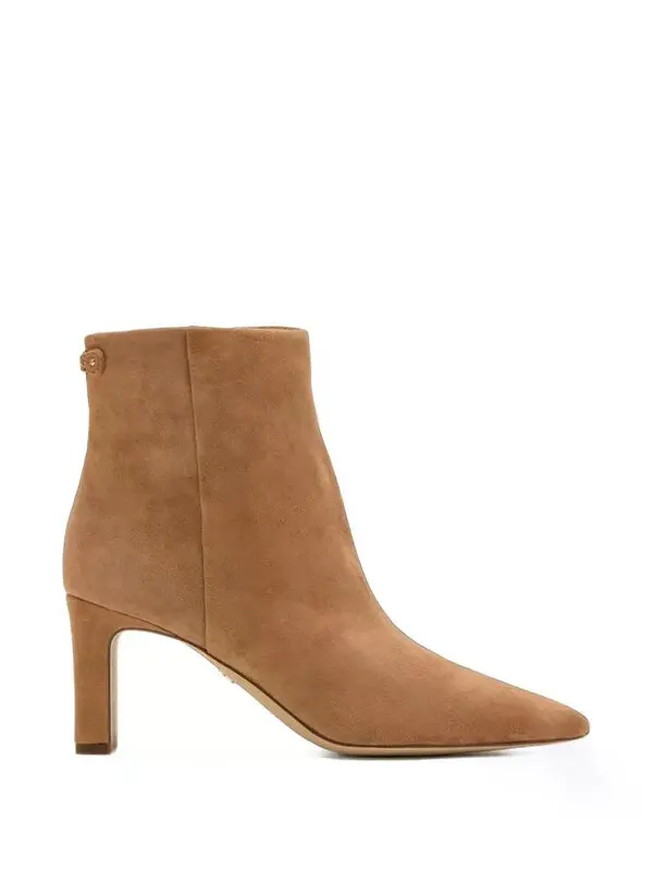 Sam Edelman Suede Pointed-toe Ankle Boots - Brown