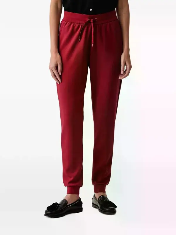 Armani Exchange Rhinestone Logo Embellished Drawstring Track Pants