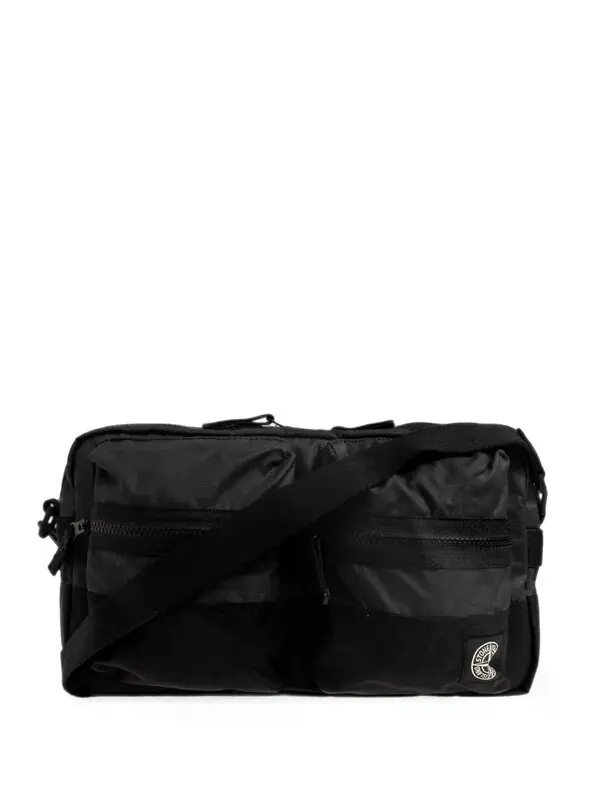 Stone Island 9200024 Double-coated Cotton Ripstop Crossbody Bag - Black