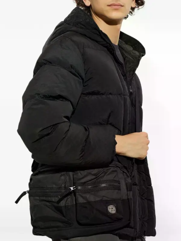 Stone Island 9200024 Double-coated Cotton Ripstop Crossbody Bag