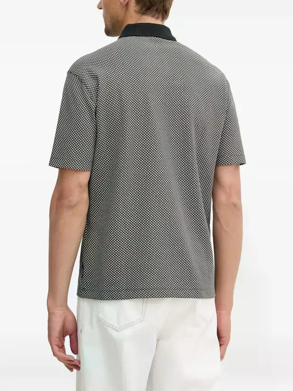 Armani Exchange Geometric-print Polo Shirt