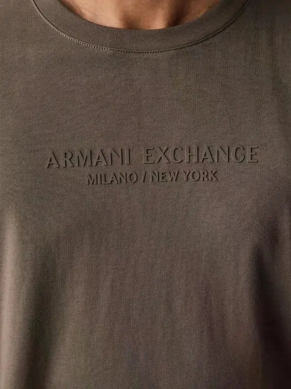 Armani Exchange Logo-embossed T-shirt