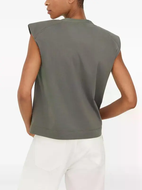Brunello Cucinelli Monili Chain Detail Cotton Tank Top