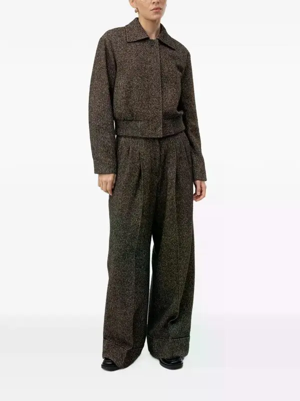 BOSS Bomber-style Jacket In Herringbone Fabric