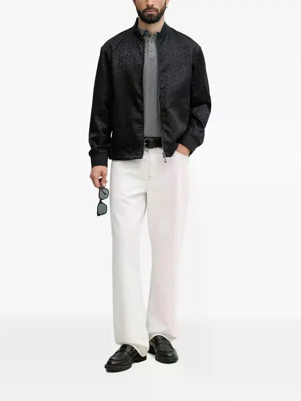 Armani Exchange Logo Jacquard Bomber Jacket