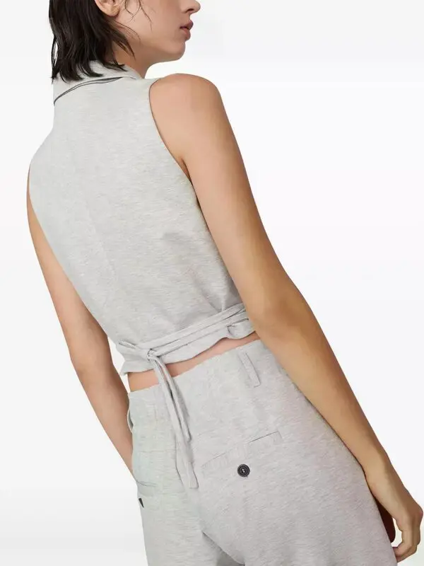 Brunello Cucinelli Sleeveless Wrap Blouse