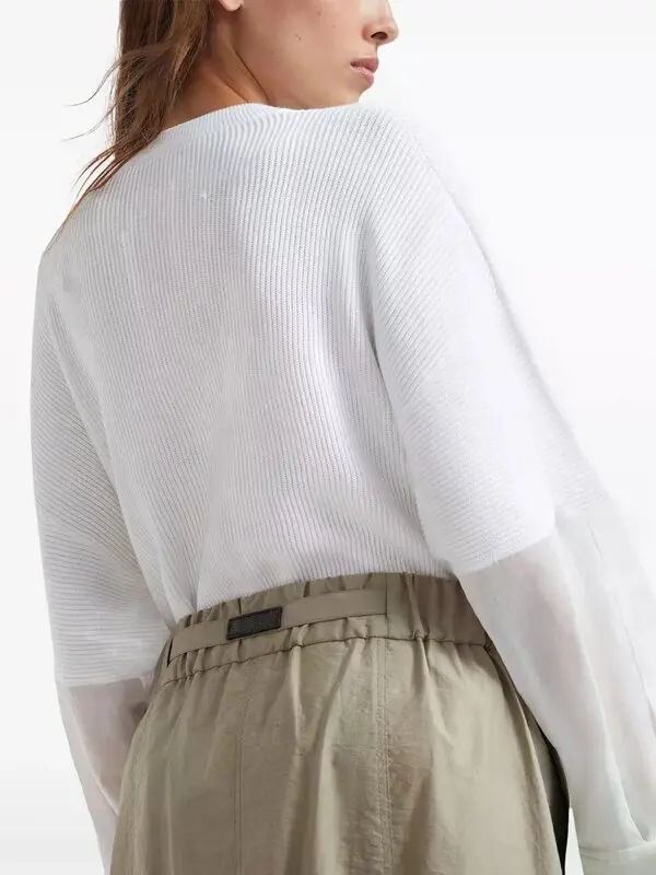 Brunello Cucinelli Cotton Blend Midi Skirt